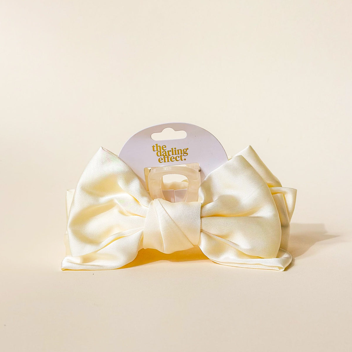Satin Bow Claw Clip | Cream – The Vault Clothing Co.