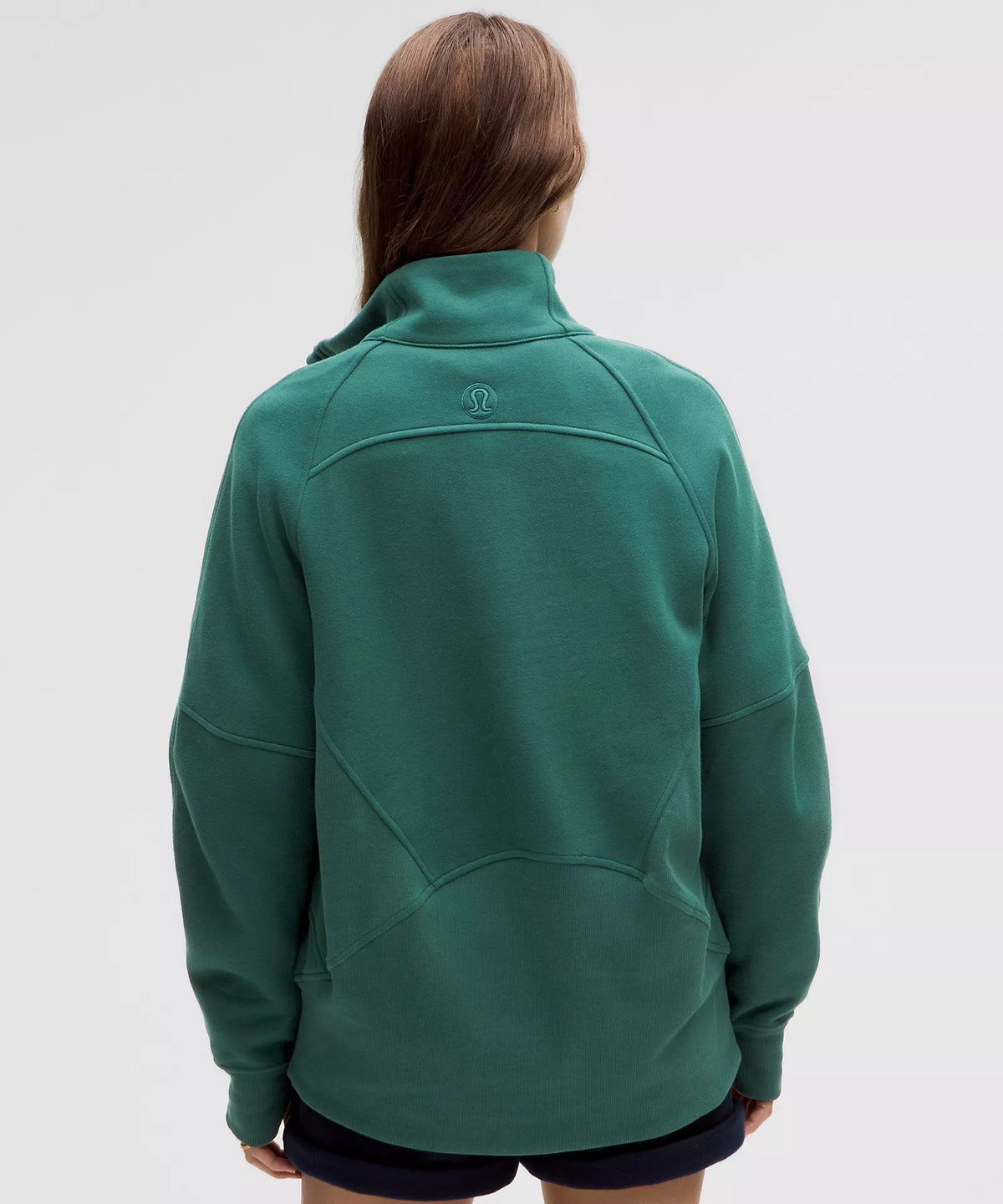 Scuba Oversized Funnel Neck Half Zip Long | Storm Teal – The Vault ...
