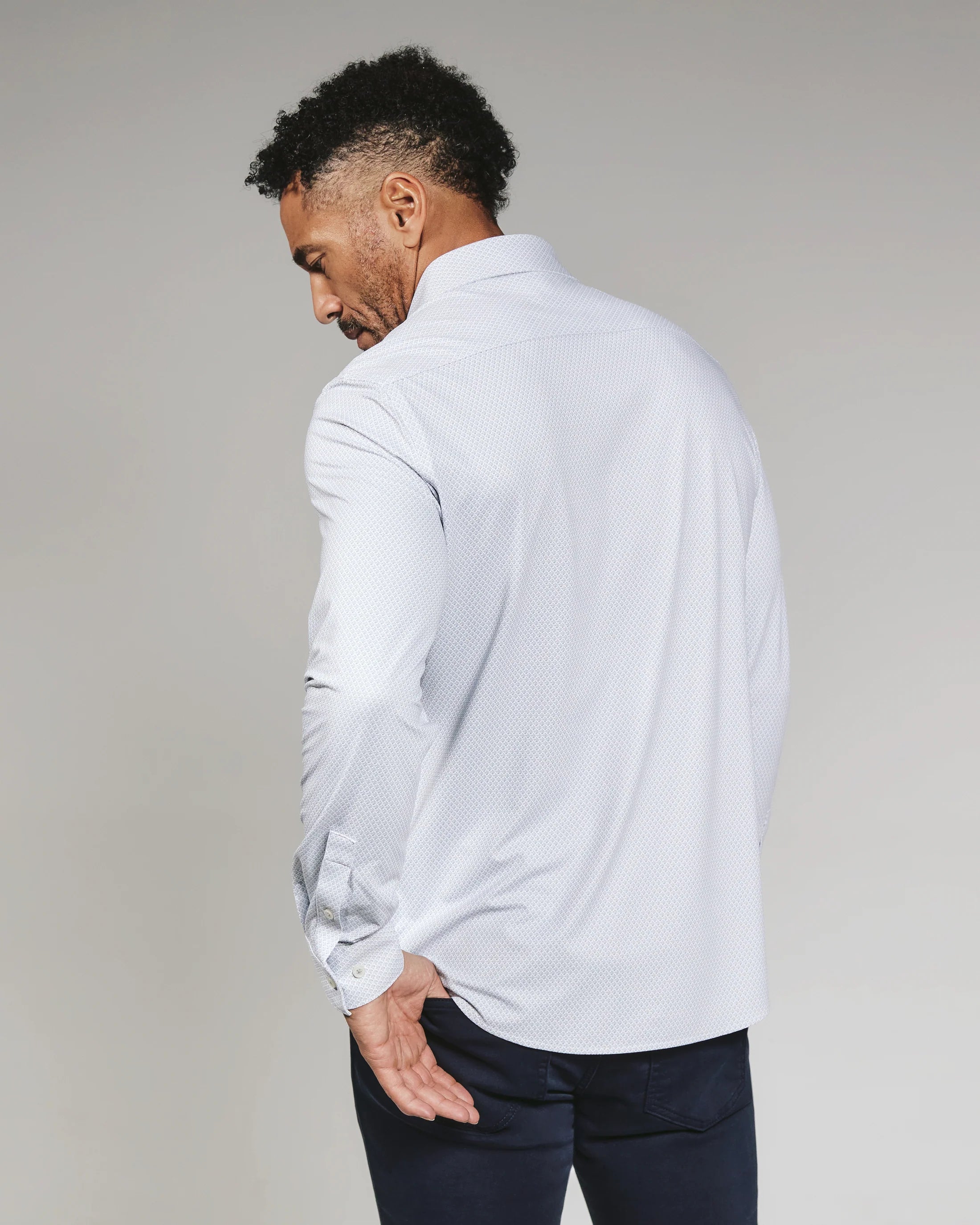 Layth Long Sleeve Shirt | Light Grey – The Vault Clothing Co.